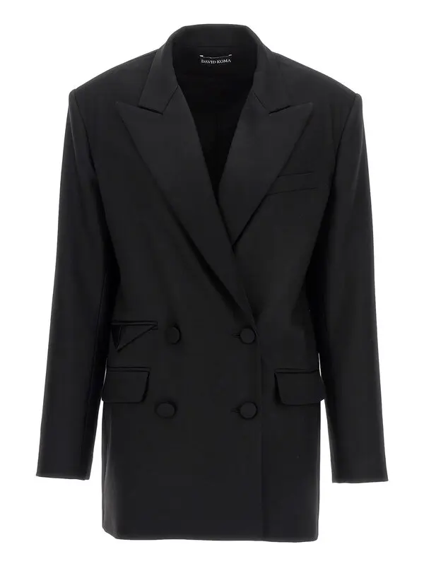 David Koma Tailored Tuxedo Blazer - Black