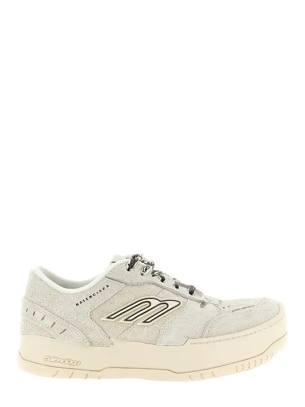 Balenciaga Hamptons Brushed Suede Sneakers - Beige