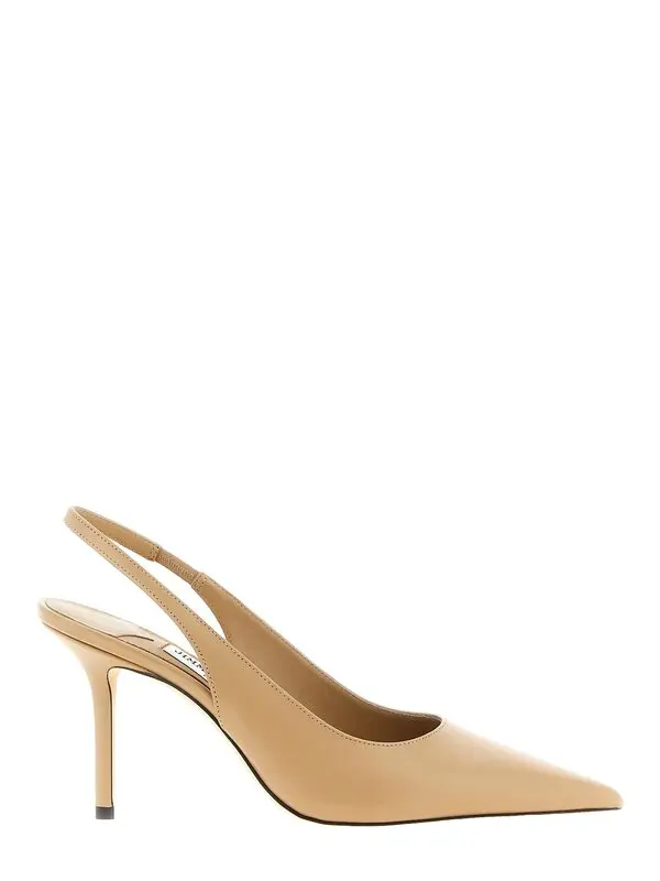 JIMMY CHOO Leather Love Slingbacks - Beige