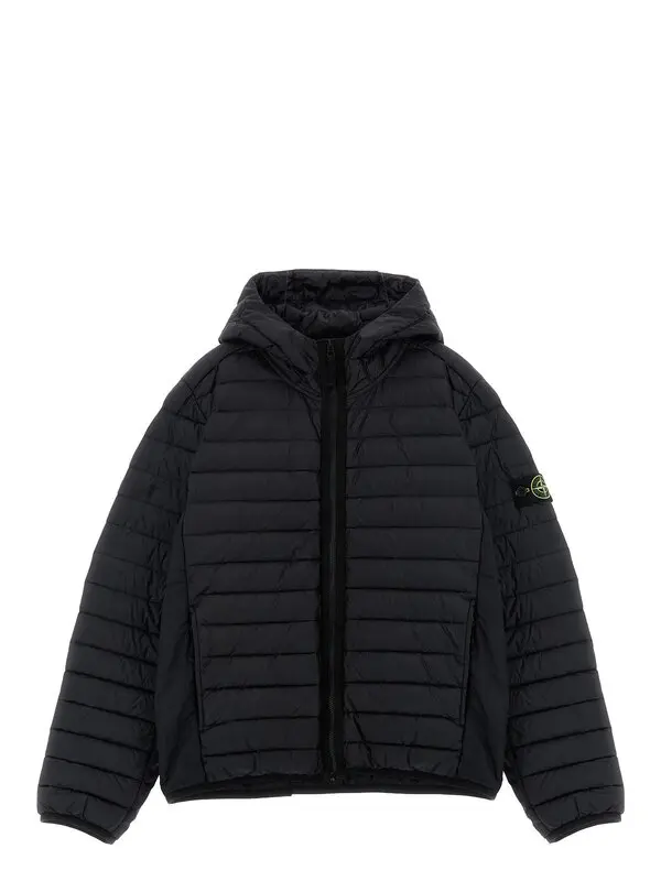Stone Island Hooded Down Jacket - Black