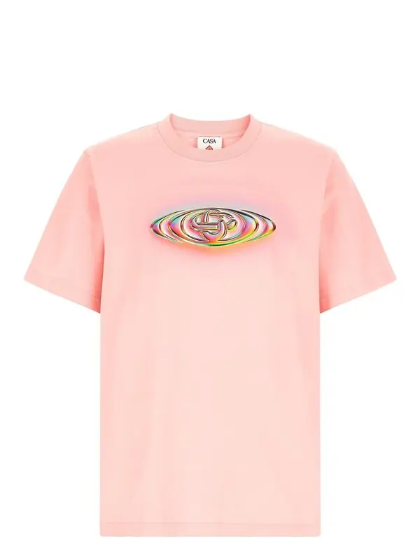 Casablanca Martin Naumann 'glass Logo' T-shirt - Pink