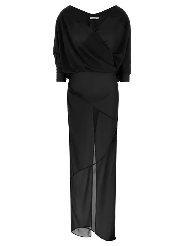 ENTIRE STUDIOS Asymmetrical Skirt Dress - Black