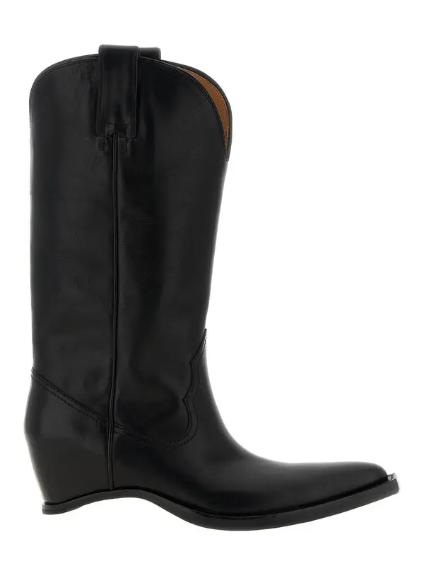 MAISON MARGIELA Heel-less Leather Boots - Black