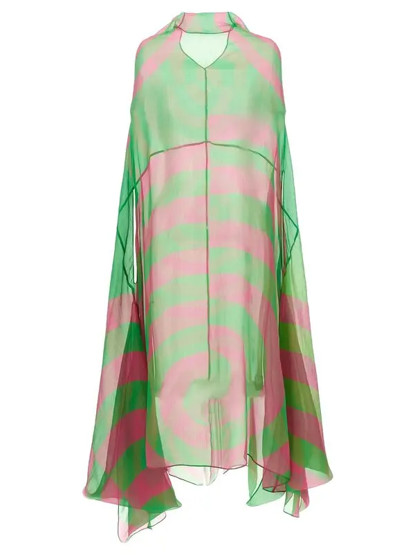 Dries Van Noten Ducy Silk Midi Dress - Green