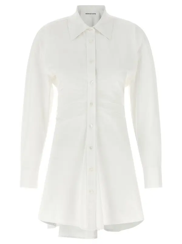 Alexander Wang Cotton Poplin Chemisier Dress - White