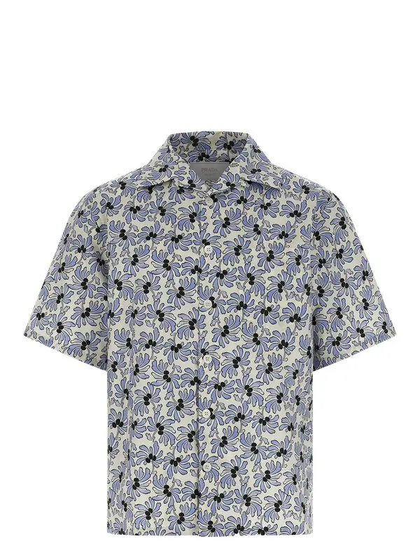 Prada Pongé Shirt - Light Blue