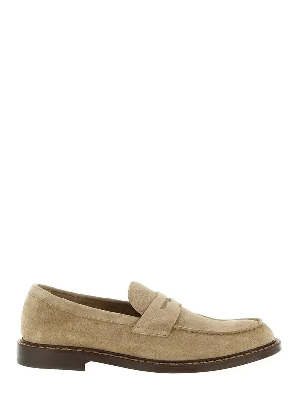 DOUCAL'S Suede Loafers - Beige