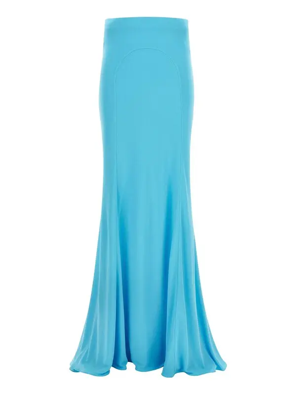 TOM FORD Impossible Long Crêpe Jersey Skirt - Light Blue
