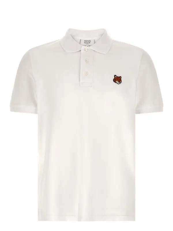 Maison Kitsuné Fox Head' Polo Shirt - White