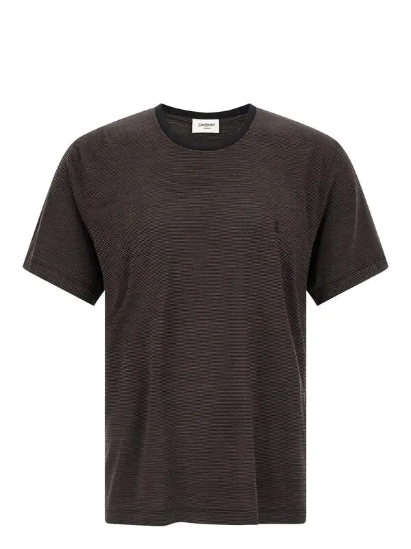 Saint Laurent Cassandre' T-shirt - Brown