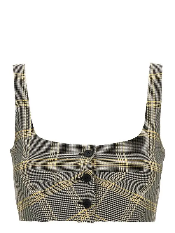 Marni Top Cropped Check - Multi