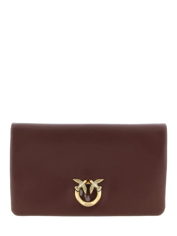 Pinko Love Click Soft Horizontal' Mini Clutch - Bordeaux