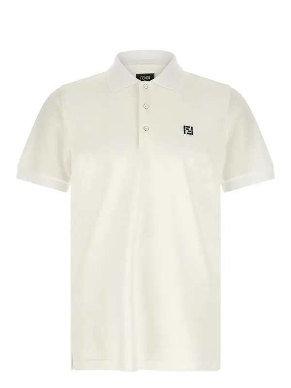 Fendi Ff Selleria' Polo Shirt - White