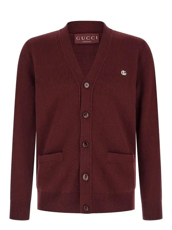 Gucci Doppia G' Cashmere Sweater - Bordeaux