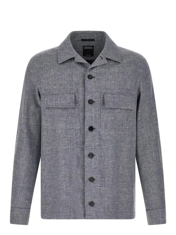 Zegna Crossover' Overshirt - Blue