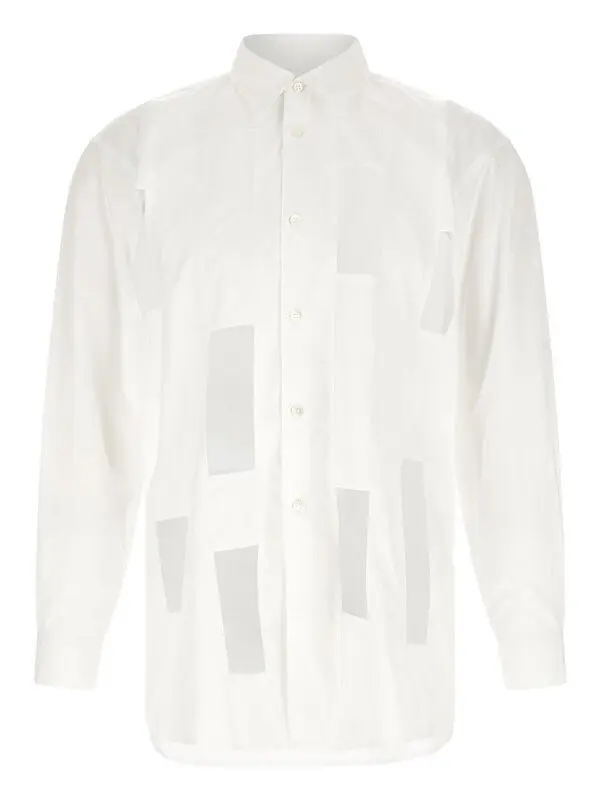 Comme Des Garçons Geometric Cut-out Shirt - White