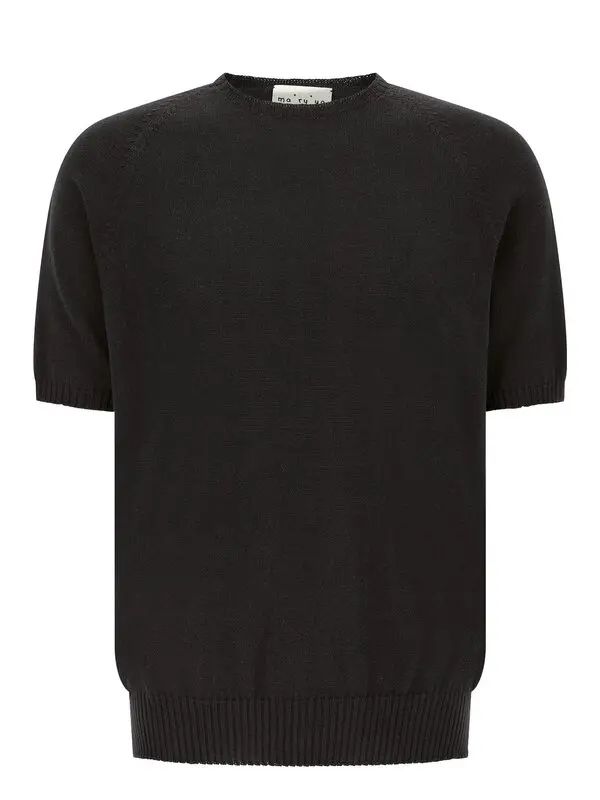 MA'RY'YA Cotton Sweater - Black