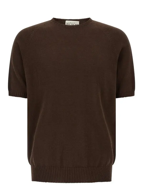MA'RY'YA Cotton Sweater - Brown