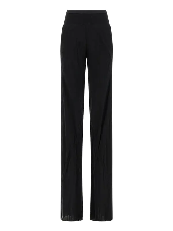 Rick Owens Bias Silk Georgette Trousers - Black