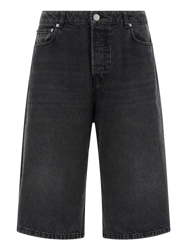 AMI Paris Denim Bermuda Shorts - Black