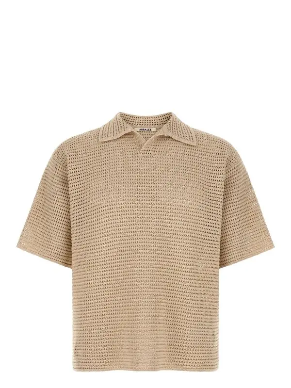 Auralee Tussah' Polo Shirt - Beige