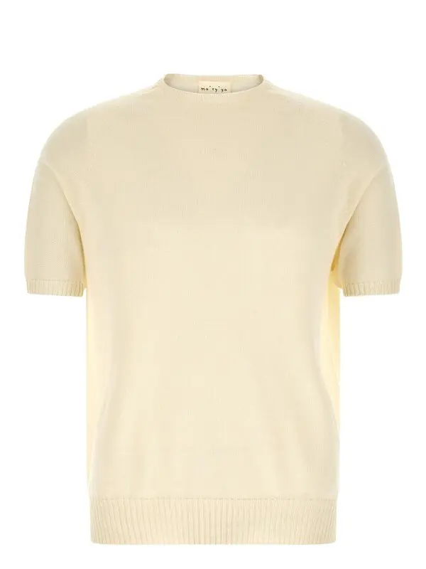 MA'RY'YA Cotton Sweater - White