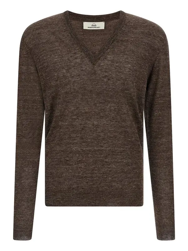 RIVIERA PROJECT Linen And Silk Sweater - Brown