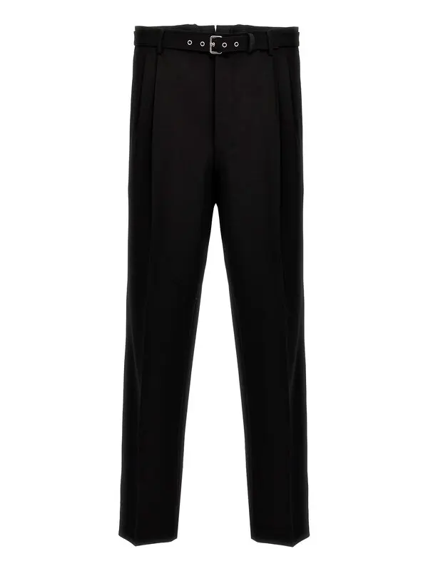 Prada Wool Tailored Trousers - Black