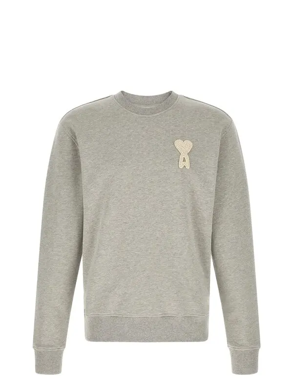AMI Paris Amis De Coeur Sweatshirt - Gray