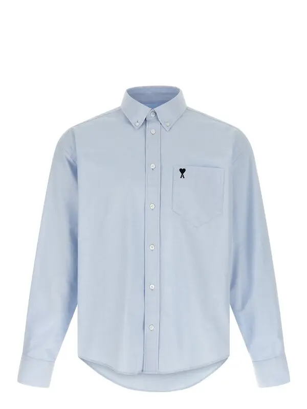 AMI Paris De Coeur' Shirt - Light Blue