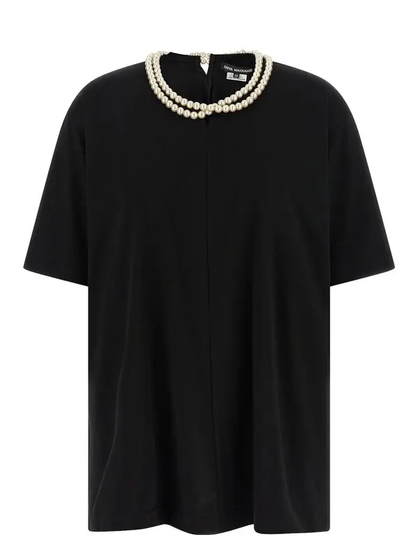 Junya Watanabe Pearl Necklace T-shirt - Black