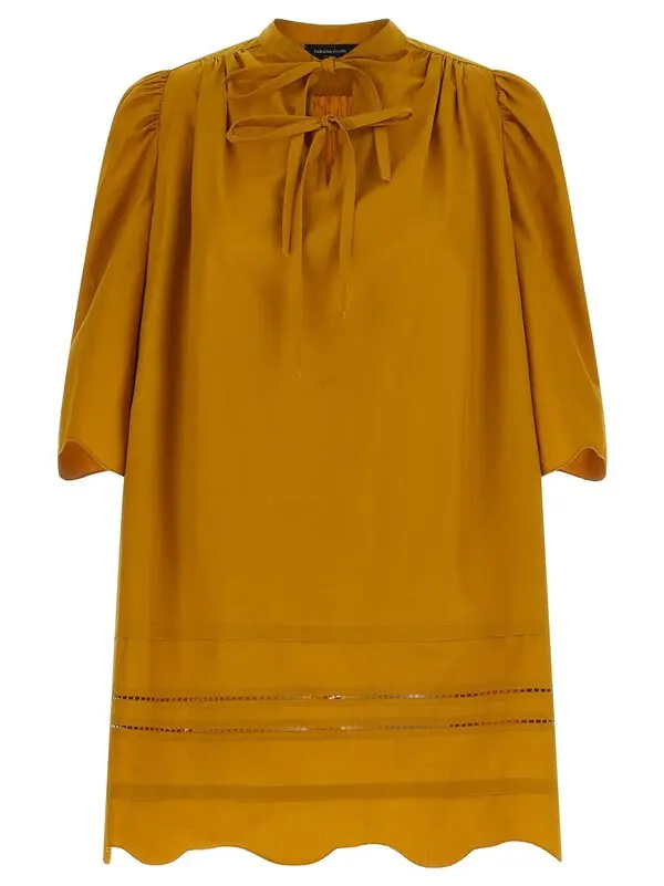 Fabiana Filippi Cotton Loose Fit Dress - Yellow