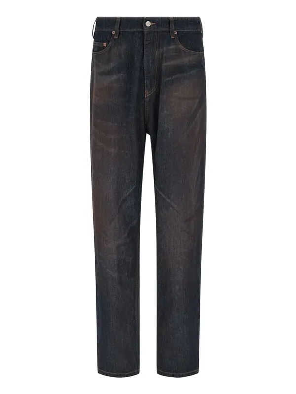 MAISON MARGIELA Straight Leg Denim Jeans - Blue