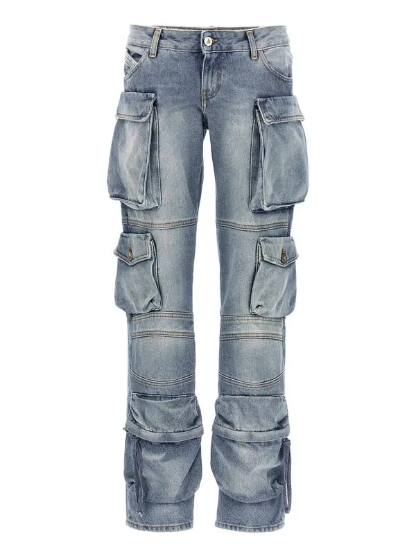 Attico Essie Cargo Jeans - Light Blue