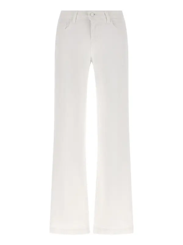L'Agence Joanne Stretch Cotton Denim Jeans - White