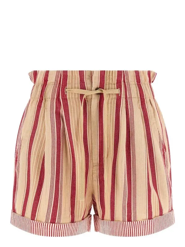 MARANT ETOILE Striped Cotton Canvas Shorts - Multi