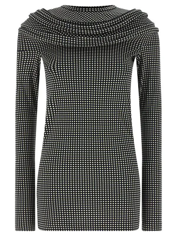 Junya Watanabe Sculptural Polka Dot Mini Dress - White/black