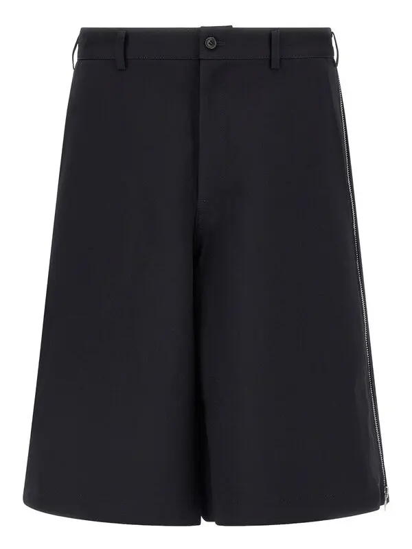 Comme Des Garçons Zip Bermuda Shorts - Blue