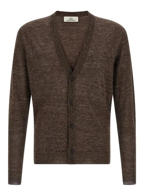 RIVIERA PROJECT Linen Silk Cardigan - Brown