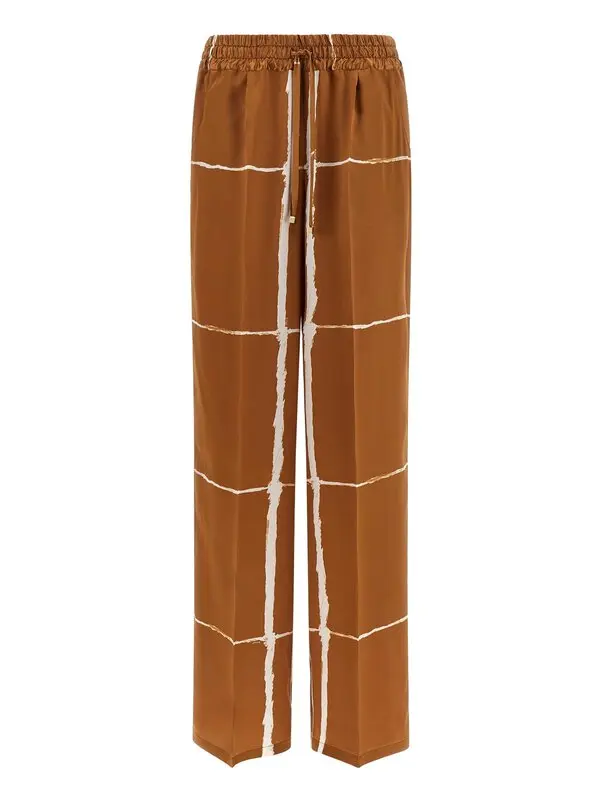 Kiton Silk Trousers - Brown