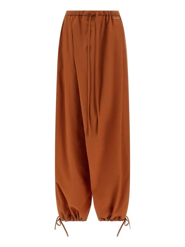 Marni Diagonal Draping Pants - Orange
