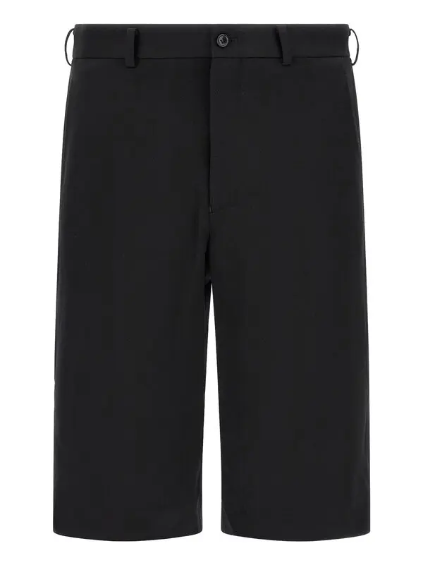 Comme Des Garçons Zip Bermuda Shorts - Black