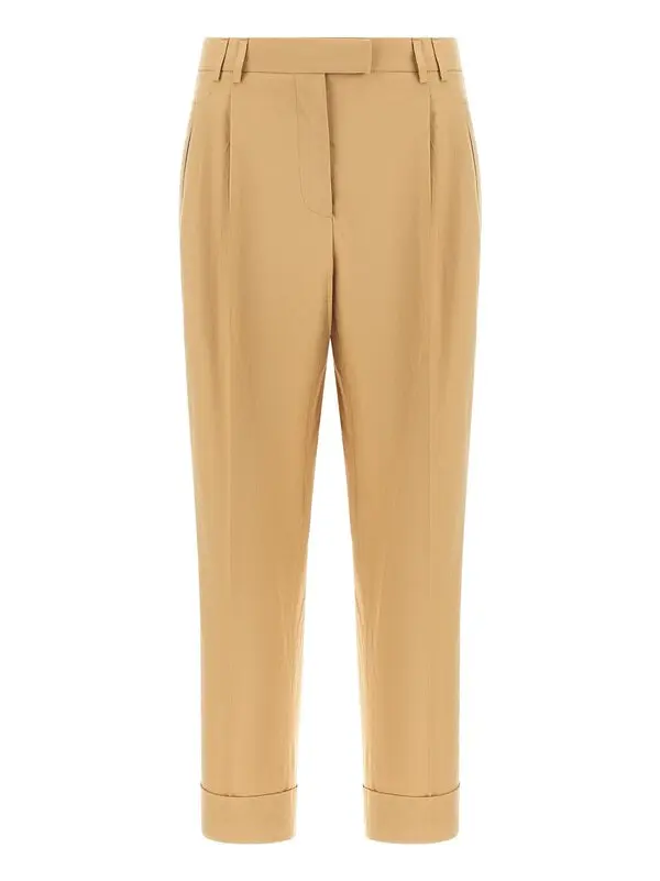 Alberto Biani Albertino Cotton Canvas Trousers - Beige