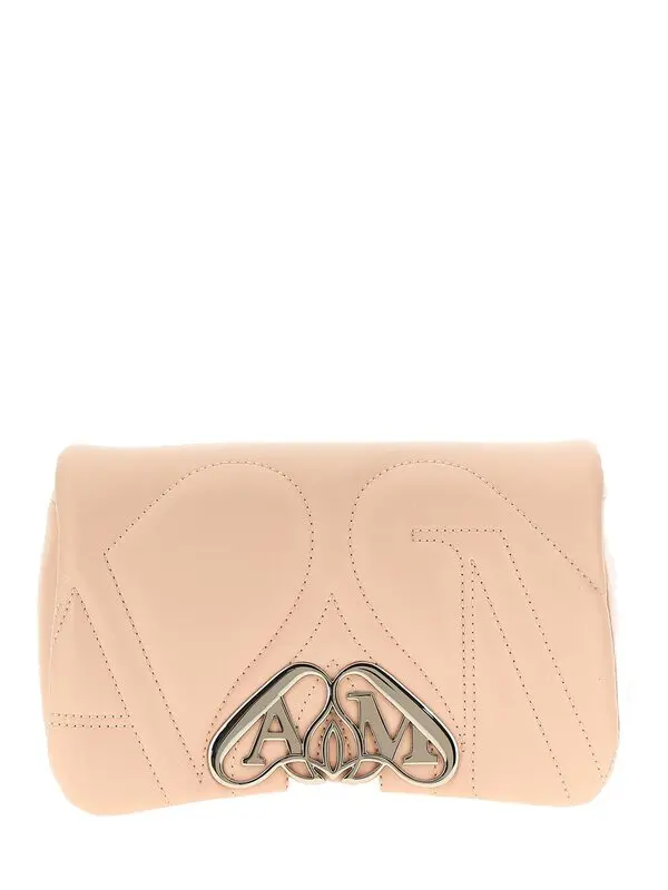 Alexander McQueen The Mini Seal Crossbody Bag - Beige