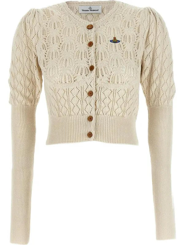VIVIENNE WESTWOOD Ella Cotton Cardigan - Beige