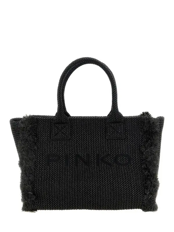 Pinko Beach Large Shopping Bag - Black
