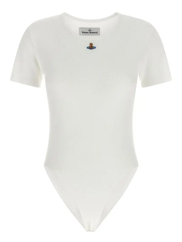 VIVIENNE WESTWOOD Orb Bas Relief Bodysuit - White