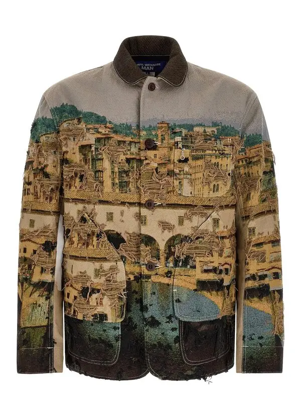 Junya Watanabe Jacquard Square Jacket - Multi