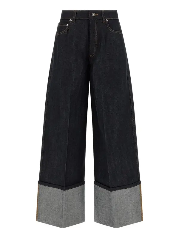 Givenchy Turn Up Denim Jeans - Blue