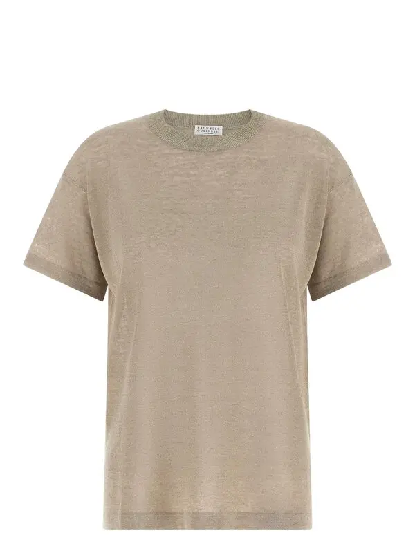 Brunello Cucinelli Dazzling Collar Sweater - Beige